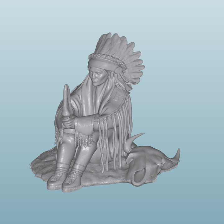 3D Printable INDIAN W10 Native American Figures by Andrei Mostovoi