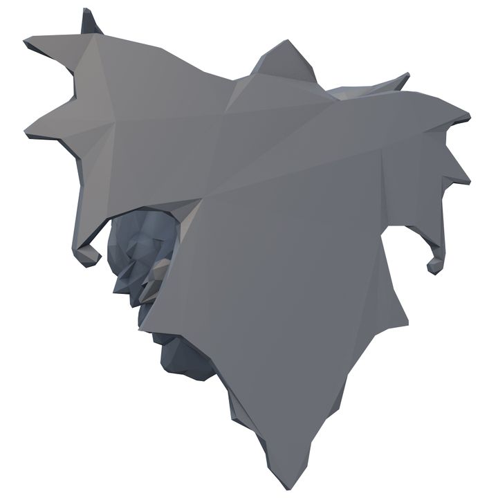 3D Printable Gargoyle Head Low Poly by 1xMerch