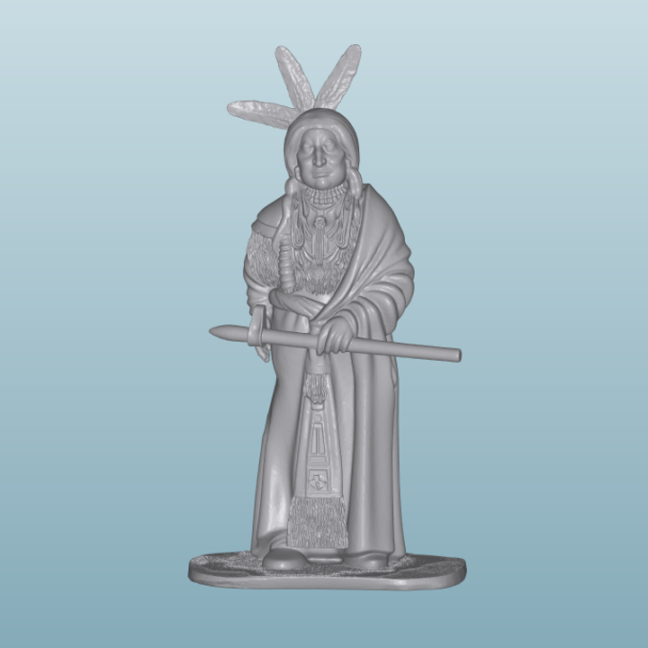 3D Printable INDIAN W18 Native American Figures by Andrei Mostovoi