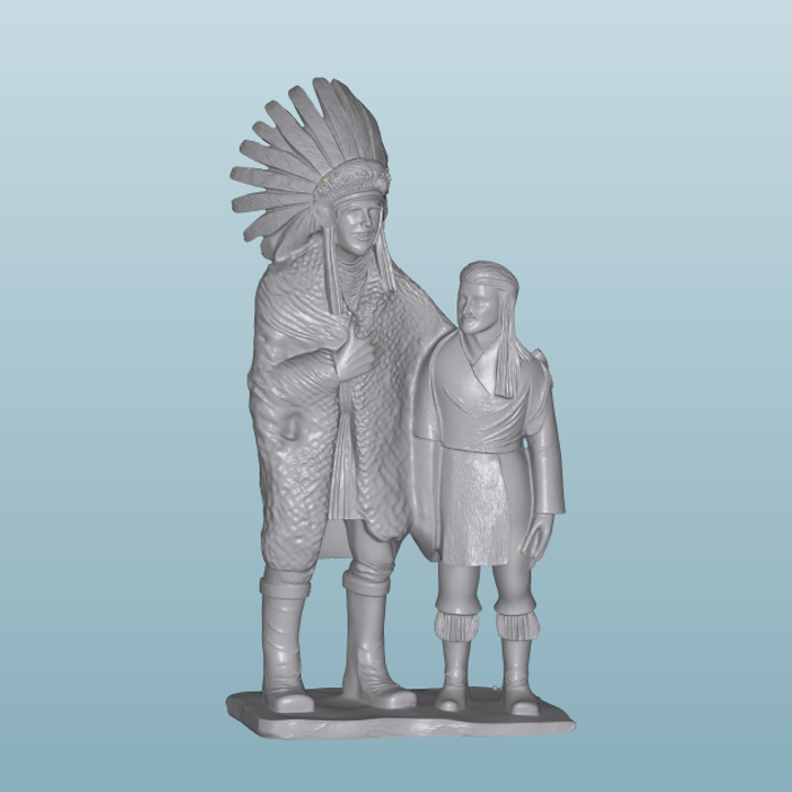 3D Printable INDIAN W26 Native American Figures by Andrei Mostovoi