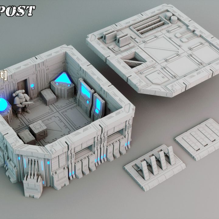 3D Printable Outpost Ymir - Scifi Modular Outpost by Project Mobius