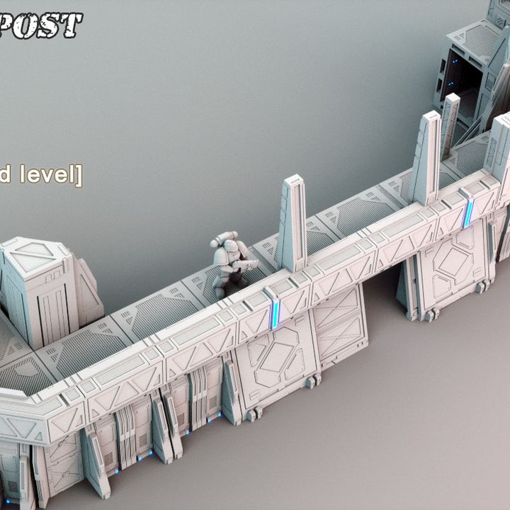 3D Printable Outpost Ymir - Scifi Modular Outpost by Project Mobius