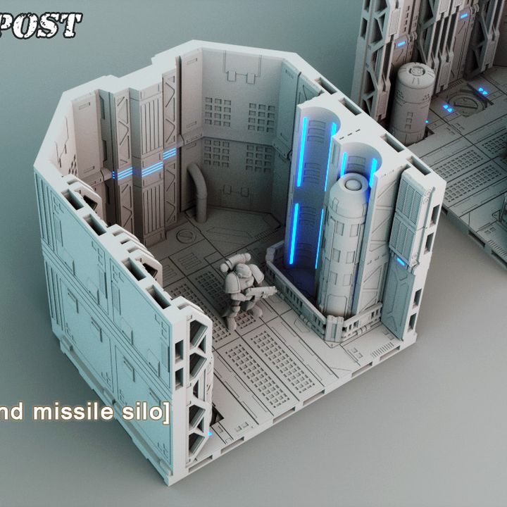 3D Printable Outpost Ymir - Scifi Modular Outpost by Project Mobius