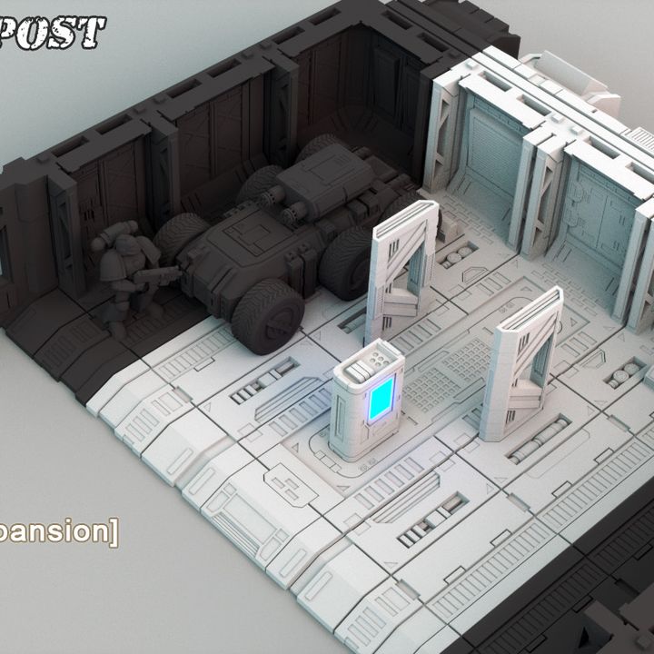 3D Printable Outpost Ymir - Scifi Modular Outpost by Project Mobius