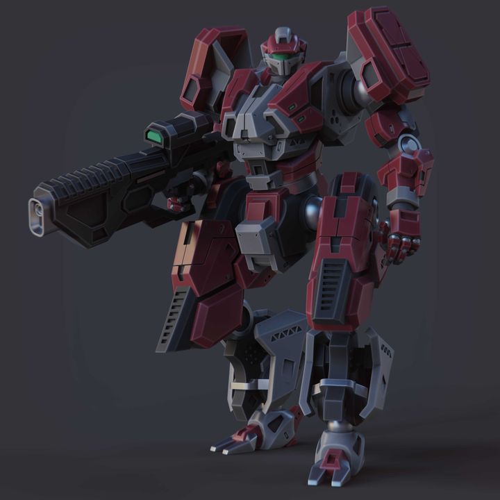 3D Printable OE-17 Vanguard Assault Mech (Posable) | Gloom and Glory by ...