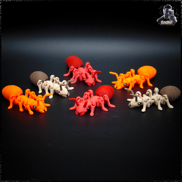 3D Printable Articulated Ant - Print in Place - No Supports ...