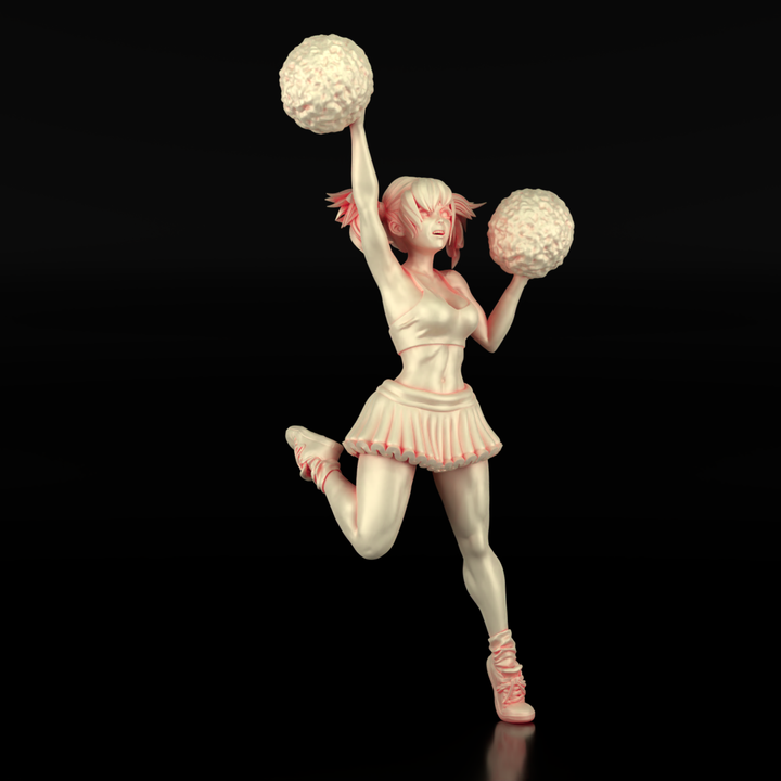 3D Printable Cheerleader - Ashley by The Miniature Underground
