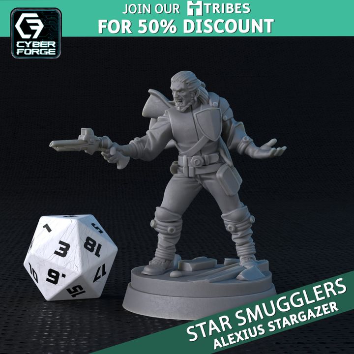 3D Printable Star Smugglers - Alexius Stargazer - Additional Miniatures ...