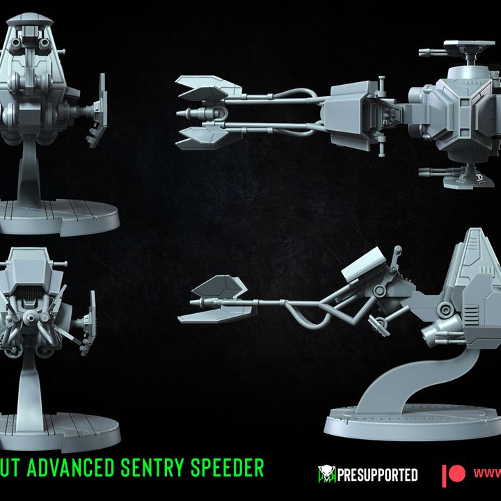 3D Printable SASS – Scout Advanced Sentry Speeder by War Bear 3D Studios