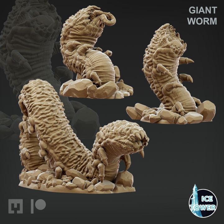 3D Printable Giant Worms by Ice Tower