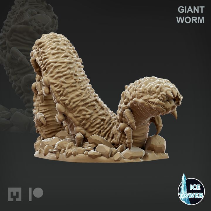3D Printable Giant Worms by Ice Tower
