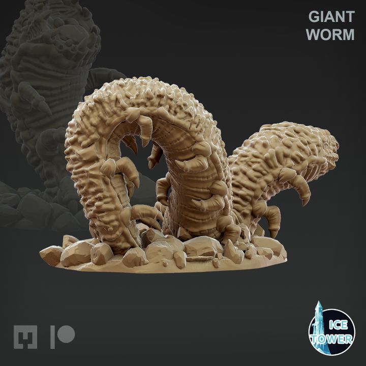 3D Printable Giant Worms by Ice Tower