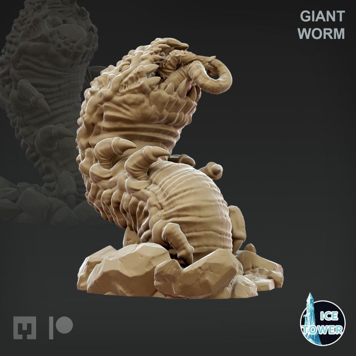 3D Printable Giant Worms by Ice Tower