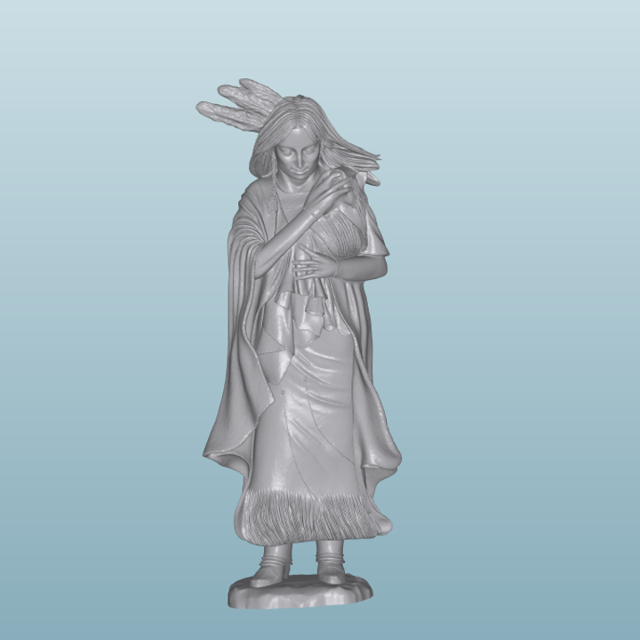 3D Printable INDIAN W40 Native American Figures by Andrei Mostovoi