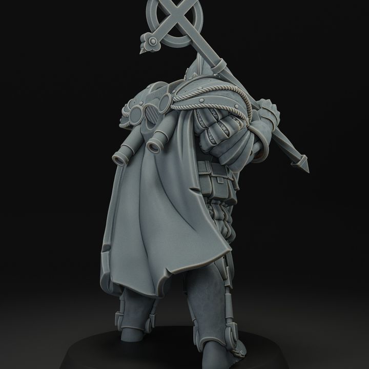 3D Printable heavy infantry with mace and shield by Jk.Remo