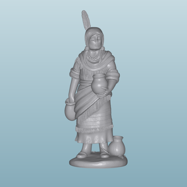 3D Printable INDIAN W49 Native American Figures by Andrei Mostovoi