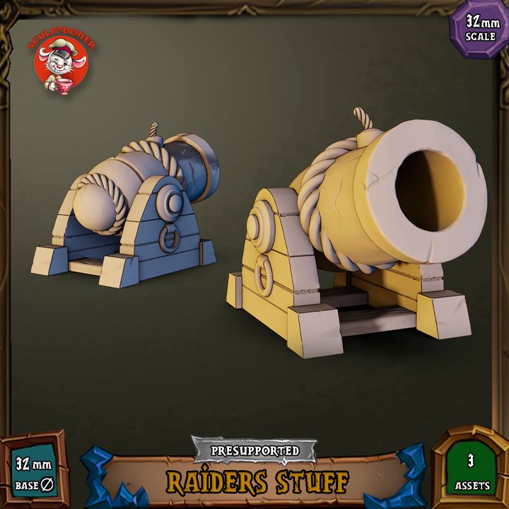 3D Printable Raiders stuff - 32mm scale pre-supported set by SCULPTOONER