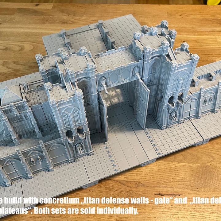 3D Printable Concretium titan defense wall - plateaus by ...