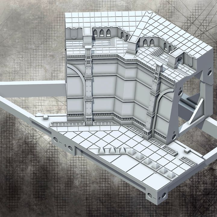 3D Printable Concretium titan defense wall - plateaus by ...