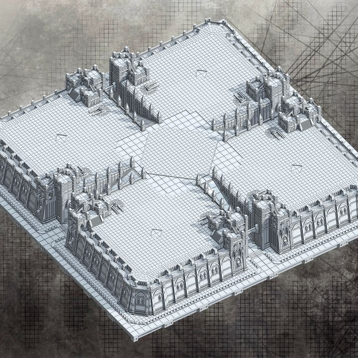 3D Printable Concretium titan defense wall - plateaus by ...