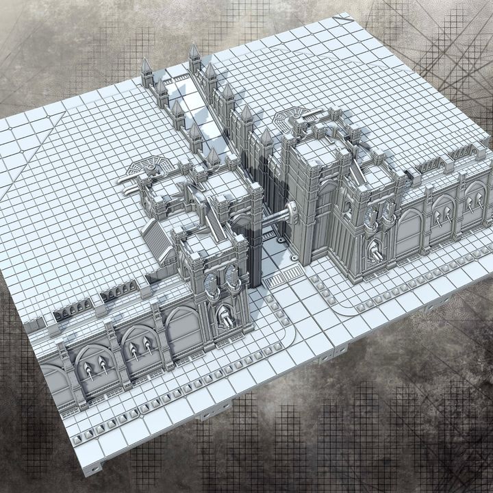 3D Printable Concretium titan defense wall - plateaus by ...