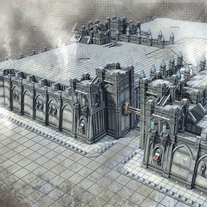 3D Printable Concretium titan defense wall - plateaus by ...