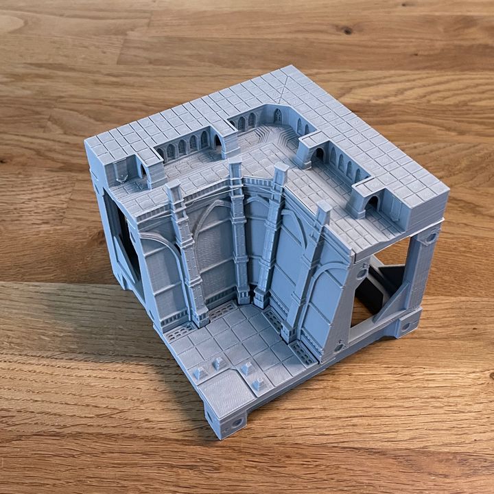 3D Printable Concretium titan defense wall - plateaus by LumosMiniatureTerrain