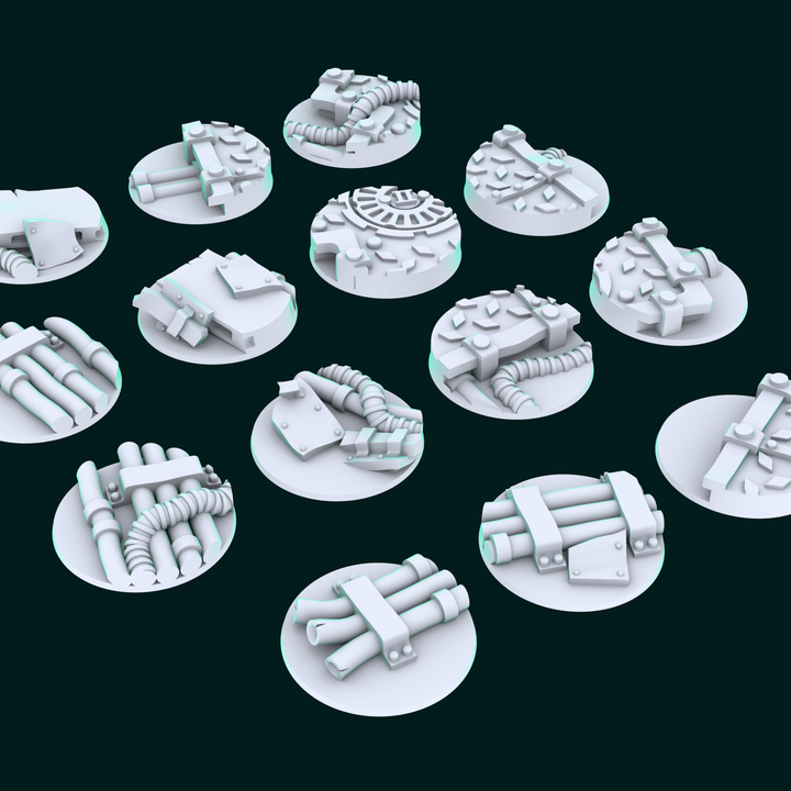 3D Printable Sump City Base Toppers (for 25mm) by Orac