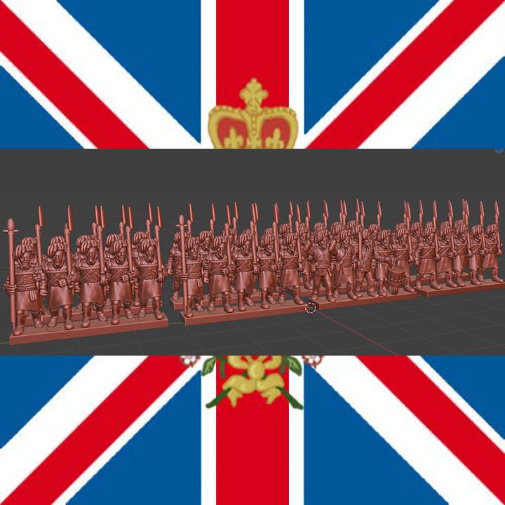 3D Printable Epic British highlanders 1800-15 by MC Miniatures
