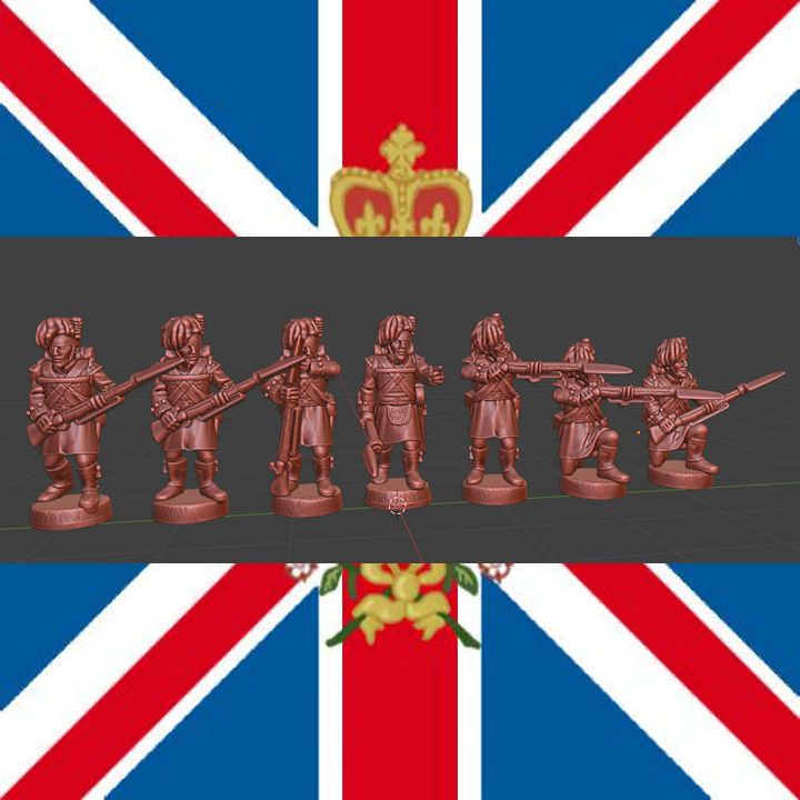 3D Printable Epic British highlanders skirmishing 1800-15 by MC Miniatures