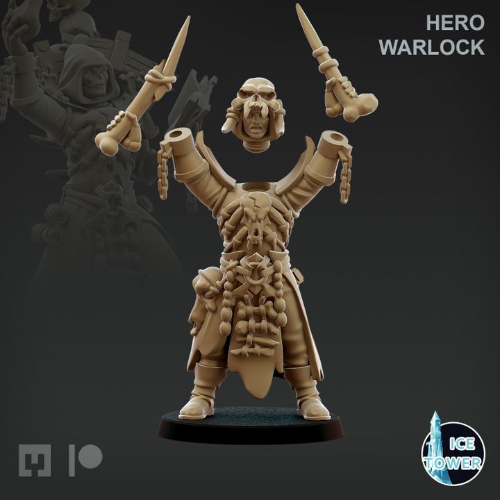 3D Printable Hero - Warlock by Ice Tower