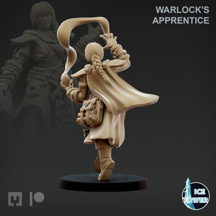 3D Printable Hero - Warlock Apprentice 2 by Ice Tower