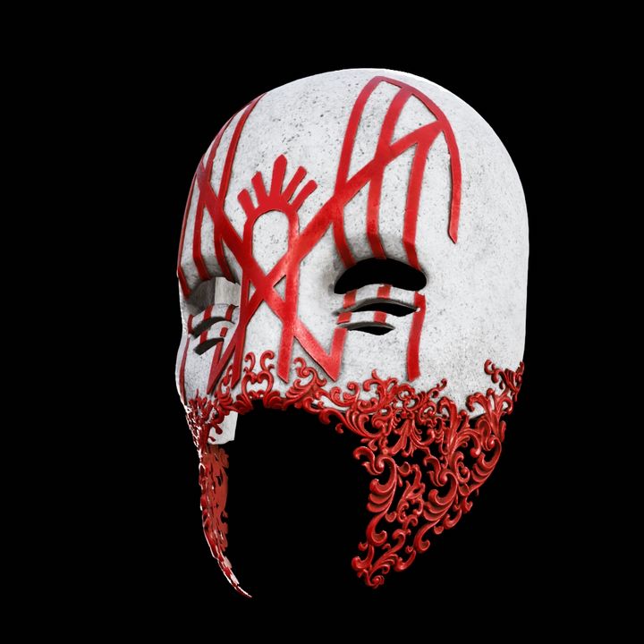 3D Printable SLEEP TOKEN VESSEL 4 Mask Pack Ornated STL Model Print Fan ...