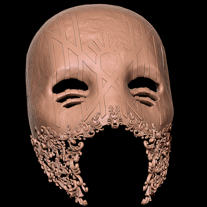 3D Printable SLEEP TOKEN VESSEL 4 Mask Pack Ornated STL Model Print Fan ...