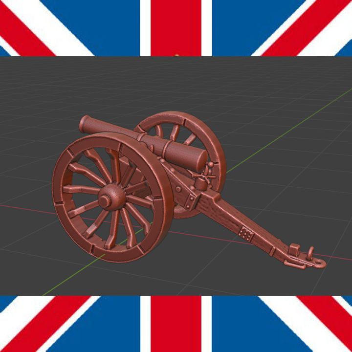 3D Printable Epic British 9lb gun 1800-15 by MC Miniatures