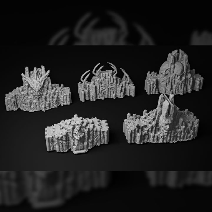 3D Printable The Hallowed Caves - Fully Modular Underdark Terrain Set ...