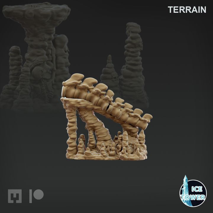 3D Printable Cave Stalactites - Terrain (Dragon) by Ice Tower
