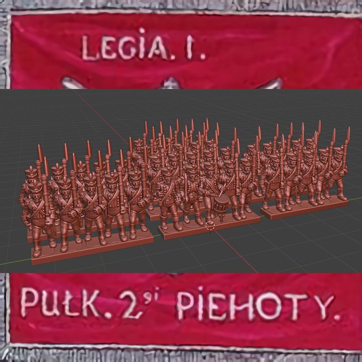 3D Printable Epic Polish Vistula line infantry 1807-14 by MC Miniatures