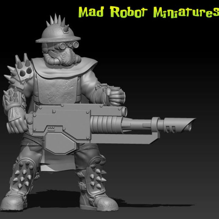 3D Printable Acturian Tunnel Rats - Heavy Weapons by Mad Robot Miniatures