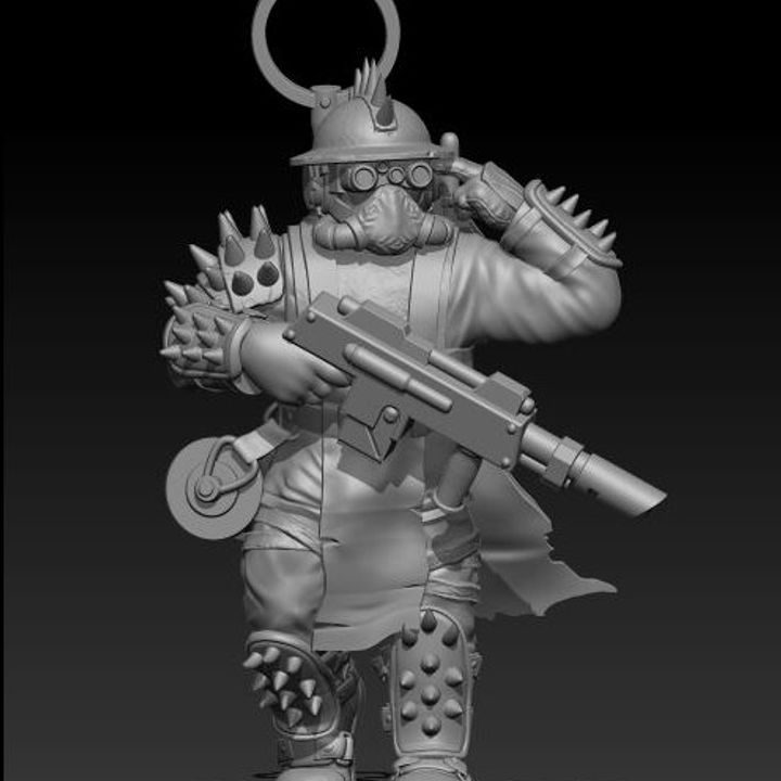 3D Printable Acturian Tunnel Rats - Command by Mad Robot Miniatures