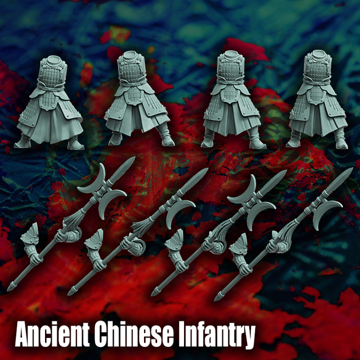 3D Printable Ancient Chinese Infantry by Reptilian Overlords