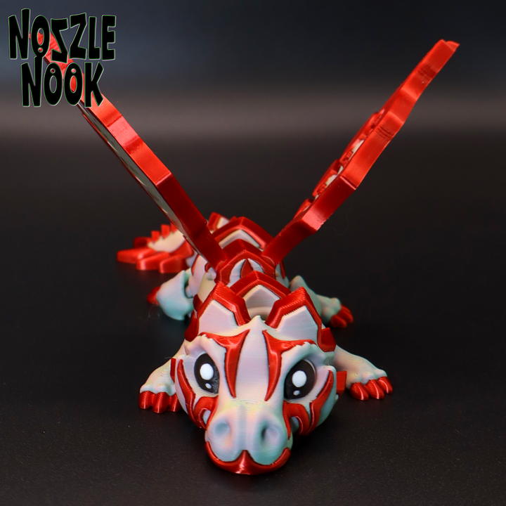 3D Printable ARCAN, Baby Dragon Winged and Wingless, flexi. by NOZZLE NOOK
