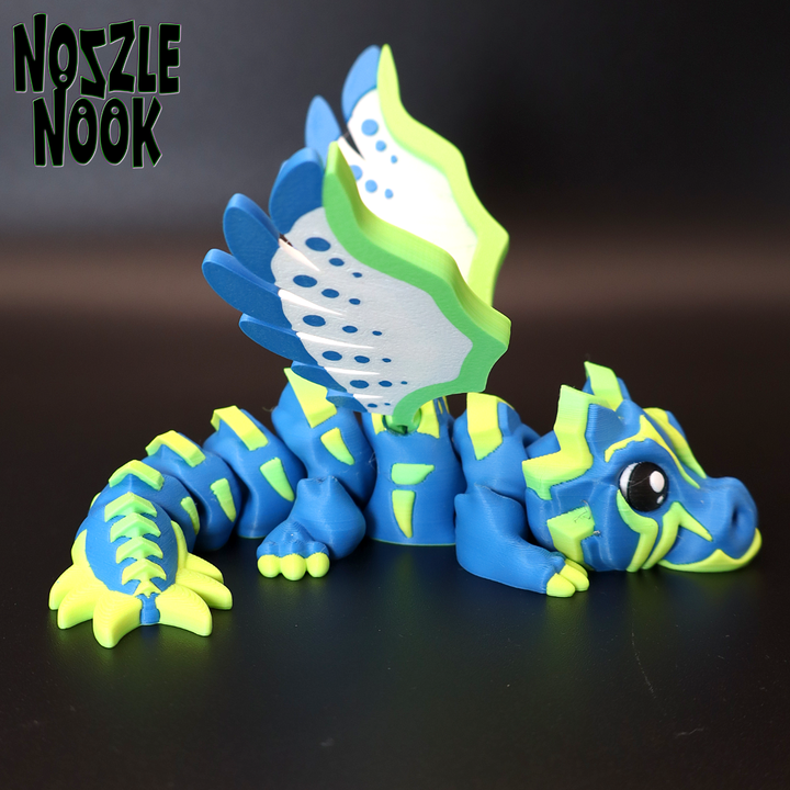 3D Printable ARCAN, Baby Dragon Winged and Wingless, flexi. by NOZZLE NOOK