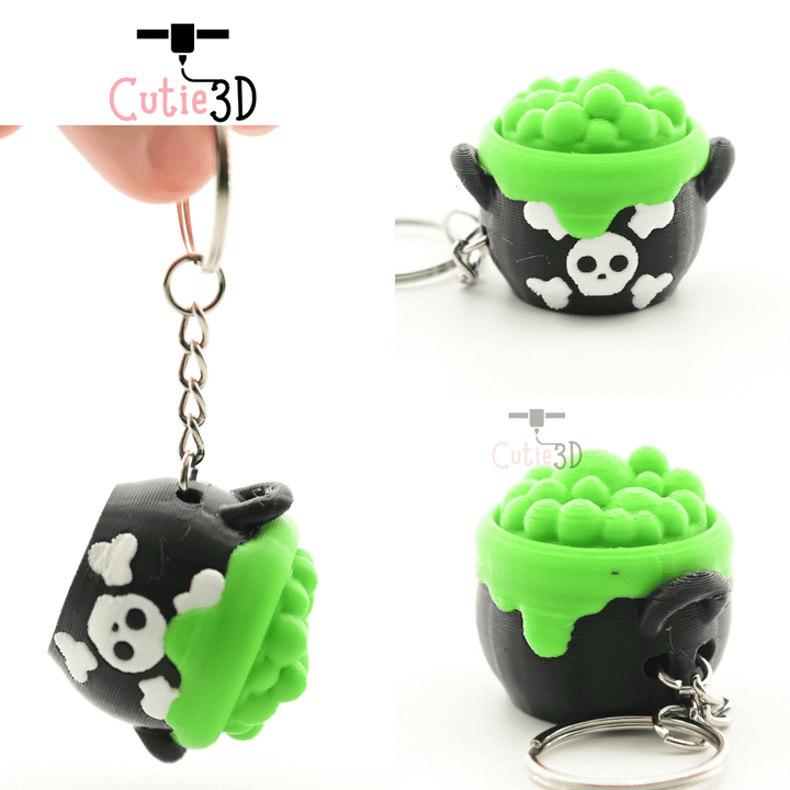 3D Printable Cutie3D Spooky Halloween Poison Cauldron Keycap Fidget ...