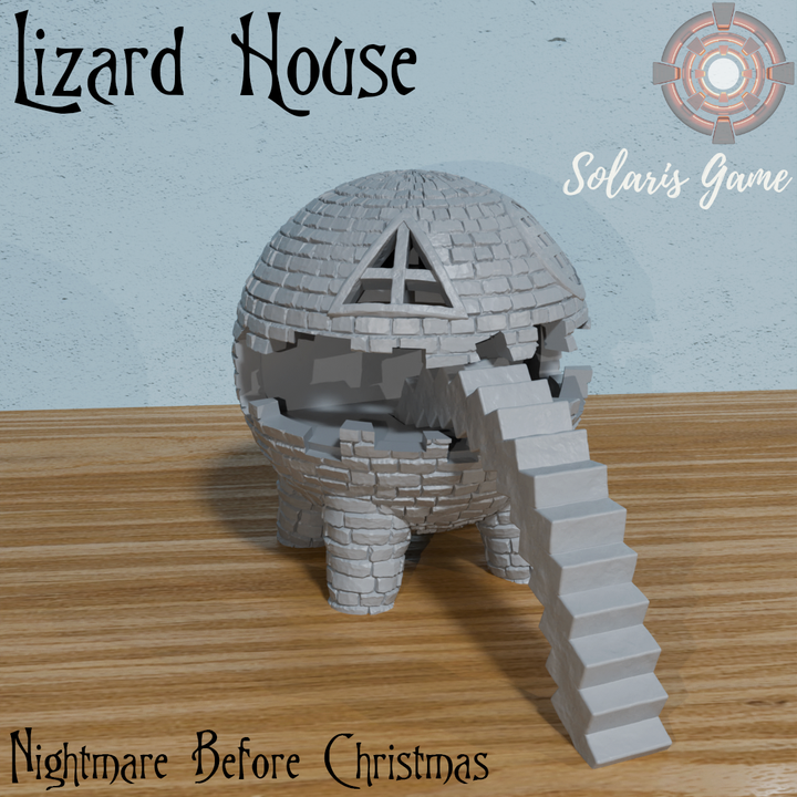 3D Printable Lizard House (Nightmare Before Christmas) by manfredi