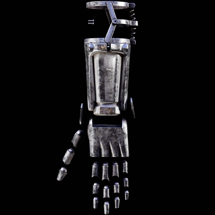 3D Printable BERSERK GUTS METAL Arm Replica Life-Size - Black Swordsman ...