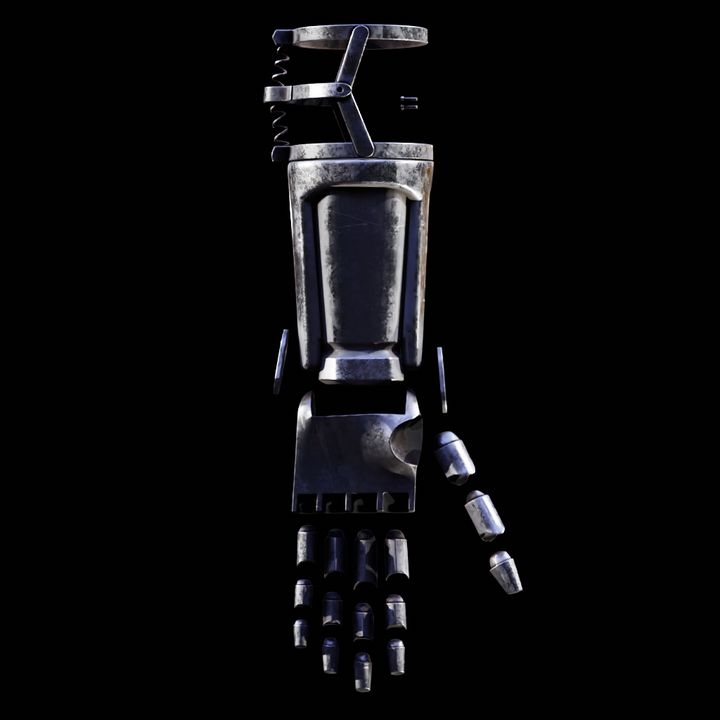 3D Printable BERSERK GUTS METAL Arm Replica Life-Size - Black Swordsman ...