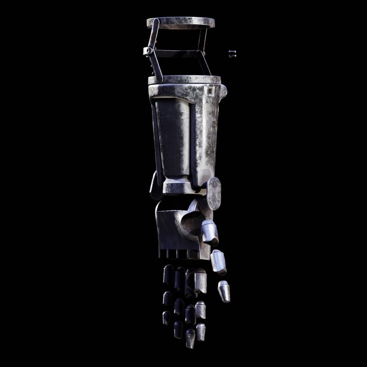 3D Printable BERSERK GUTS METAL Arm Replica Life-Size - Black Swordsman ...