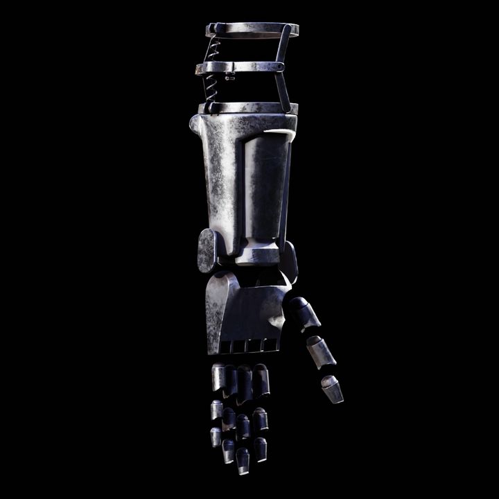 3D Printable BERSERK GUTS METAL Arm Replica Life-Size - Black Swordsman ...