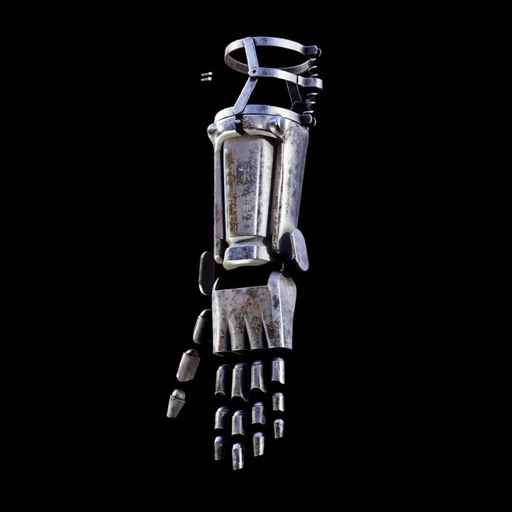 3D Printable BERSERK GUTS METAL Arm Replica Life-Size - Black Swordsman ...